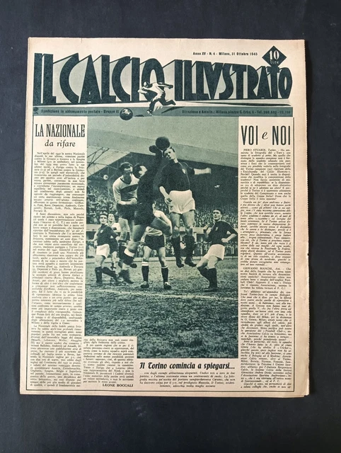 RIVISTA IL CALCIO ILLUSTRATO anno 1945 numero 4 - Torino Mazzola EUR 12 ...
