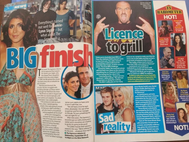 2006 TV WEEK Mag Grey's Anatomy~Sopranos~Chris Hemsworth~NCIS~McLeods ...