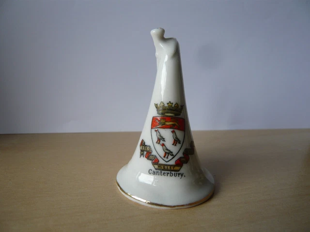 WILLOW ART CRESTED China Model of WW1 Bugle. Crest of Canterbury £6.50 ...