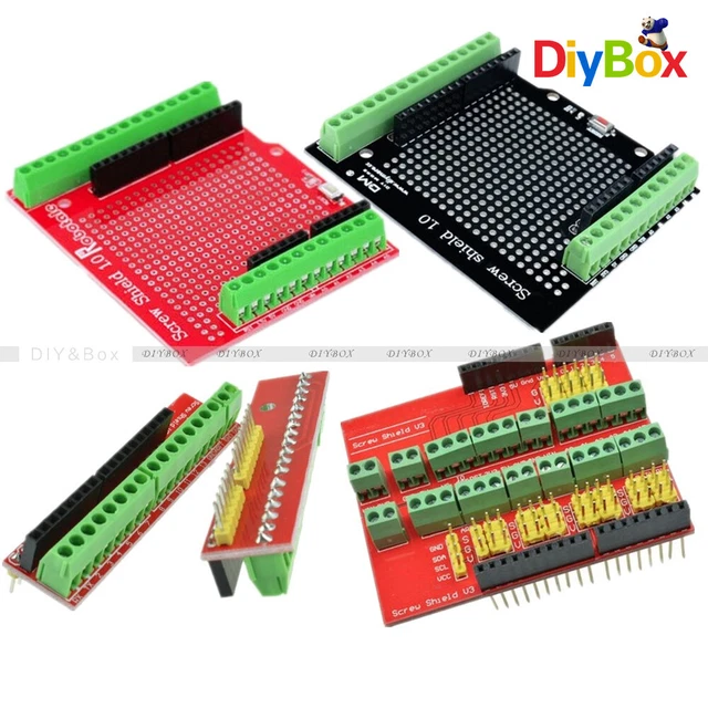 PROTO/SCREW SHIELD V2/V3 Expansion Terminal Board For Arduino UNO R3 IO ...