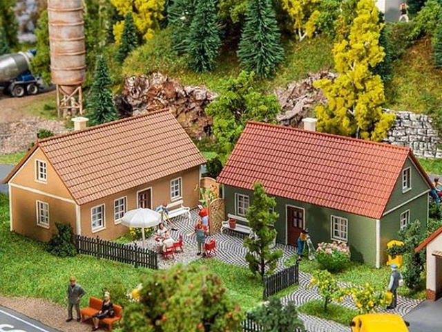 FALLER 130607 - 2 maisons de village échelle HO EUR 37,70 - PicClick DE