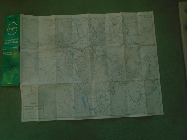 STOKE ON TRENT 1970? Street plan Based Ordnance Survey. Newcastle, Stafford £5.44 - PicClick UK