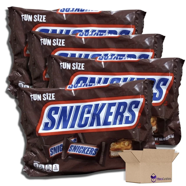 SNICKERS FUN SIZE Chocolate Bars Value Pack with Peanuts, Caramel ...