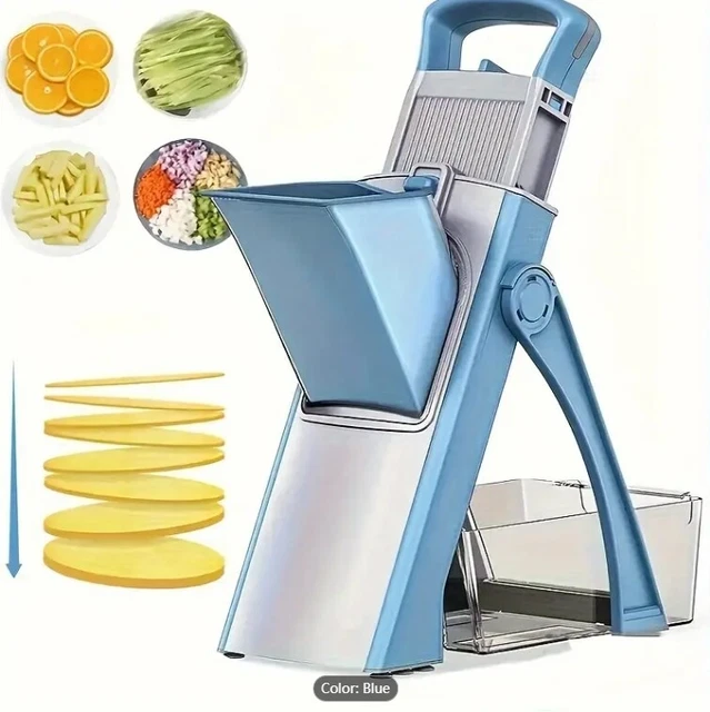 SAFE MANDOLINE VEGETABLE Slicer Adjustable Vegetable Chopper Mandolin ...