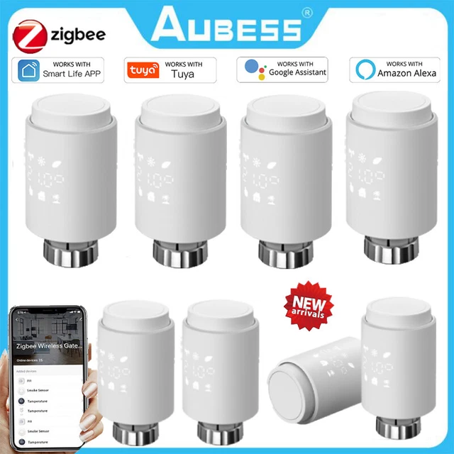 TUYA ZIGBEE SMART Thermostat Radiator TRV Valve Programmable For Alexa Google £32.26 - PicClick UK