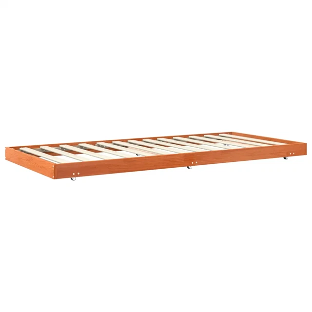BED FRAME WAX Brown 90 x 190 cm Solid Pine Wood vidaXL £138.64 ...