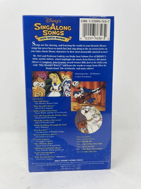 DISNEYS SING ALONG Songs - Fun With Music (VHS, 1993) EUR 15,08 - PicClick FR