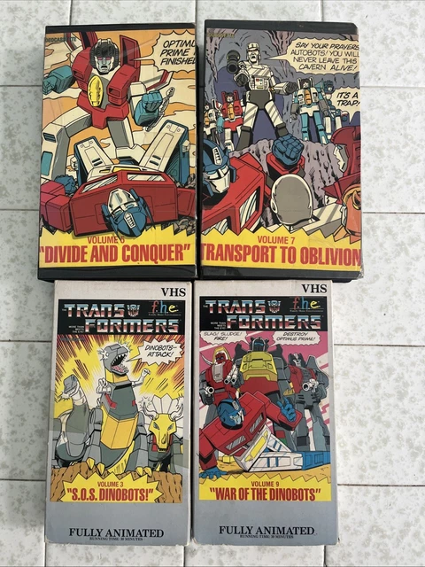 TRANFORMERS THE MOVIE VHS and Transformers FHE VHS Tapes Vol 3 5 7 & 9 ...