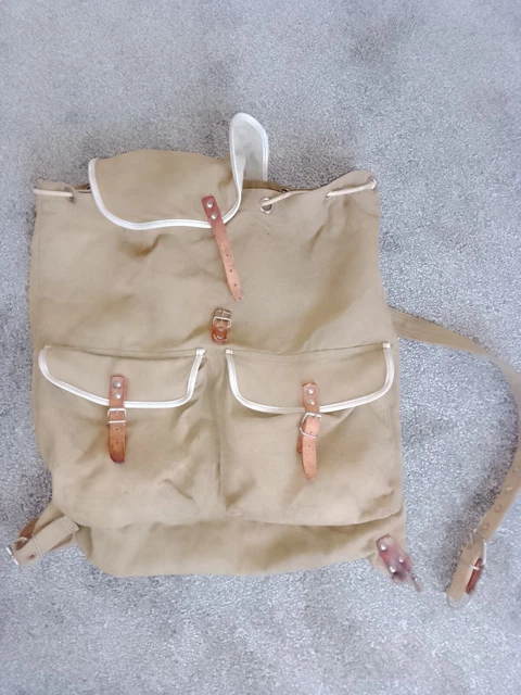 VINTAGE 1960/70'S CANVAS & Leather Backpack by Relum £20.00 - PicClick UK