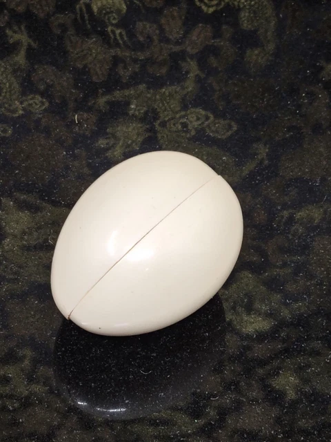 VINTAGE CREAM EGG Bakelite Jewellery Box with Hinged Lid Art Deco 1920s ...