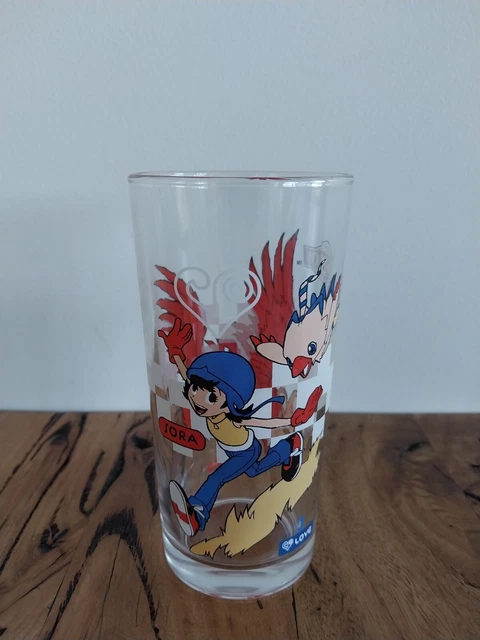 VINTAGE DIGIMON GLASS Collectable ( Sora - Love ) Nutella Promotion ...