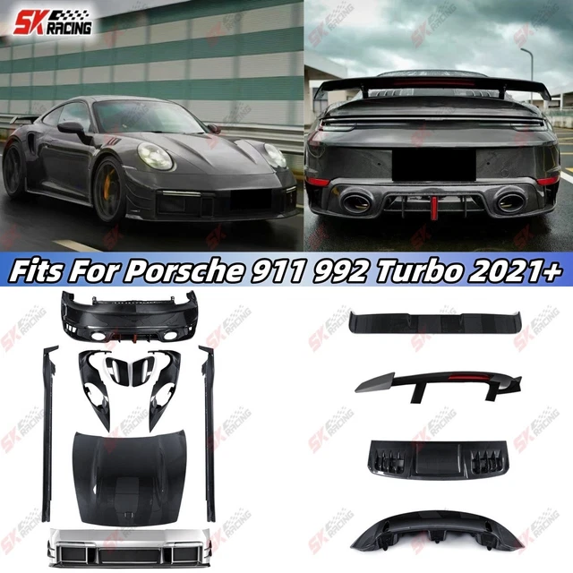 FRONT REAR BUMPER Hood Wing Bodykit For Porsche 911 992 Turbo S Dry ...