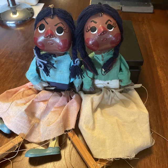 VINTAGE HAND CRAFTED Clown Wooden String Puppet Marionette $27.00 ...