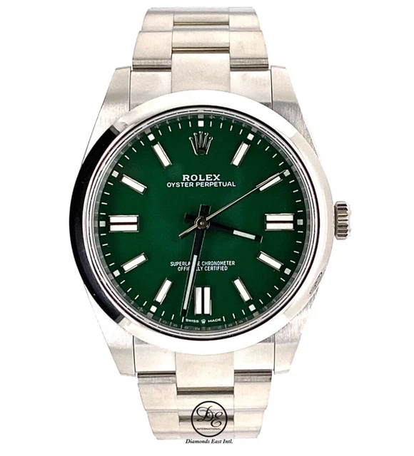 ROLEX OYSTER PERPETUAL 124300 41mm " Vert " Cadran Acier Montre Jamais ...
