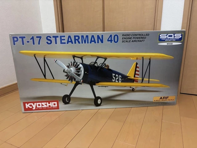 KYOSHO PT-17 STEARMAN 40 Arf Rc Airplane Biplane .40 Size Radio ...