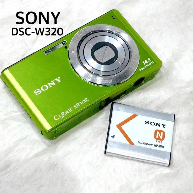 SONY CYBER-SHOT DSC-W320 Green Compact Digital Camera Tested Working £ ...