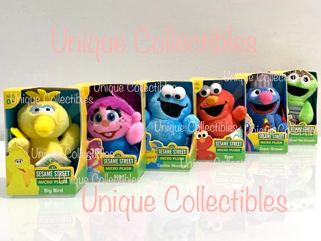 SESAME STREET MICRO Plush Elmo Cookie Monster Abby Big Bird Grover ...