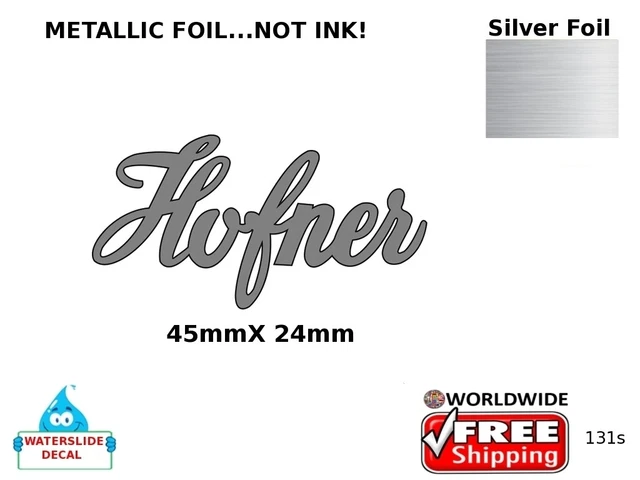 HOFNER GUITARDECAL HEADSTOCK Restoration decal waterslide 131s $12.00 ...