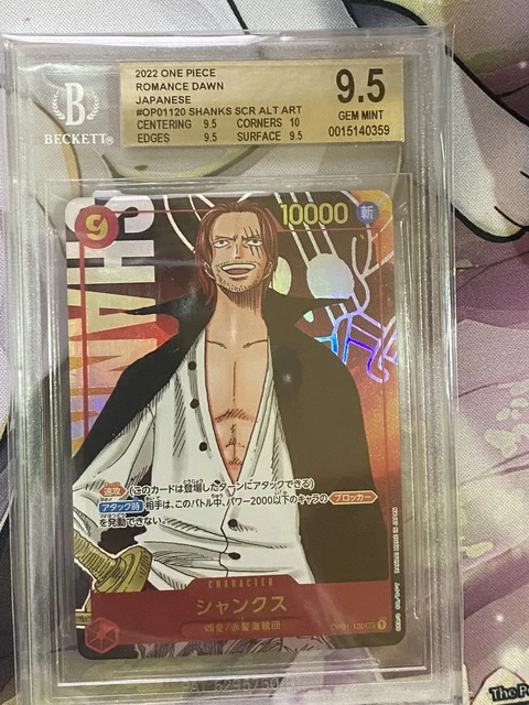 2022 ONE PIECE Card Game Romance Dawn Shanks SCR ALT ART OP01-120 BGS 9 ... 2022 ONE PIECE Card Game Romance Dawn Shanks SCR ALT ART OP01-120 BGS 9 ...