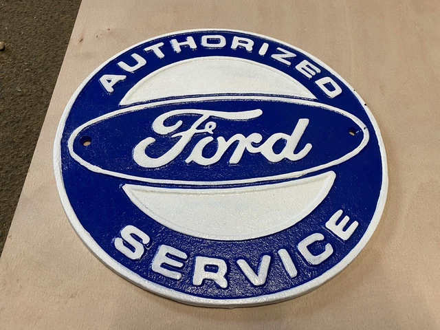 FORD AUTHORISED SERVICE cast iron sign/plaque workshop garage mancave ...