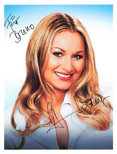 EVA GRÜNBAUER, MODERATORIN, Originalautogramm, altes Foto, u.a. "Clever ...