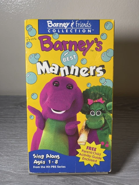 BARNEY'S BEST MANNERS VHS Video Tape 1993 Barney & Friends Collection ...