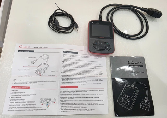 LAUNCH CREADER VI OBD2 Engine ECU Fault Code Reader Erase Diagnostic ...
