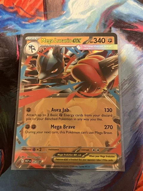 POKÉMON TCG MEGA Lucario EX Black Star Promo MEP 012 Near Mint NM ...