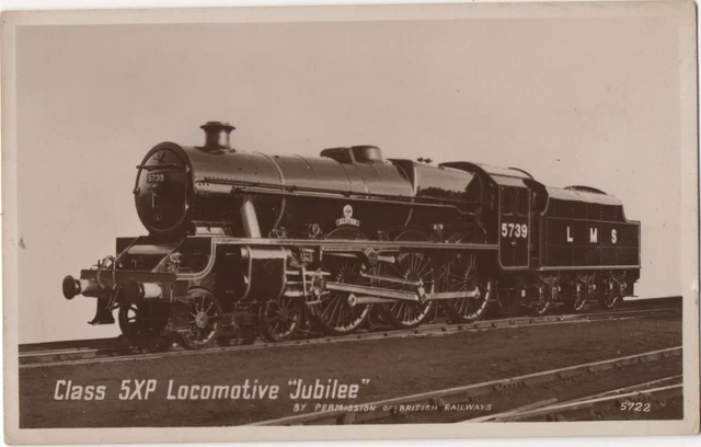 REAL PHOTOGRAPH POSTCARD Class 5XP Locomotive 'Jubilee' Photo-Precision ...