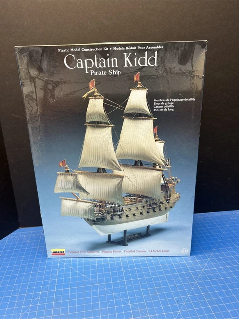 LINDBERG CAPTAIN KIDD Pirate Plastic Ship Model Kit 14 inches long ...