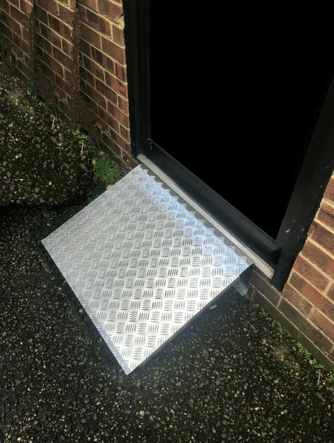 DISABLED WHEELCHAIR RAMP Aluminium Chequer Plate Various Heights ...