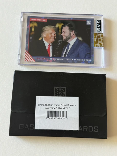 2024 GAS DONALD TRUMP President JD VANCE Cracked Ice UNOPENED Sealed ...