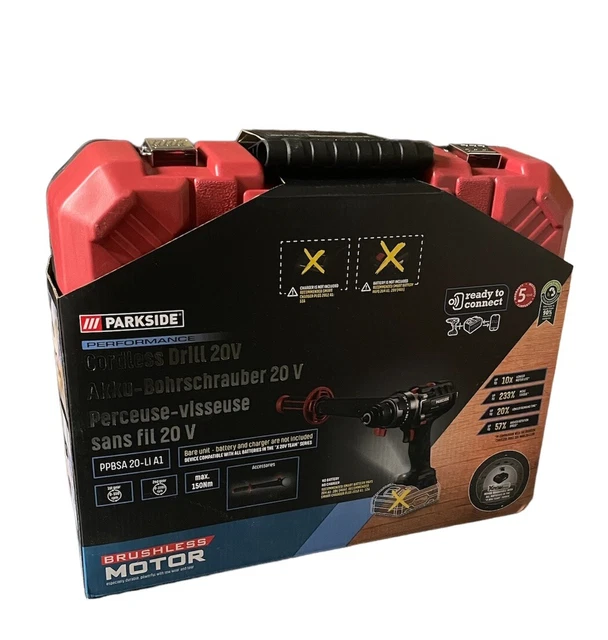 PARKSIDE PERFORMANCE 150 Nm/destornillador inalámbrico PPBSA 20-Li A1 sin batería ni cargador ...