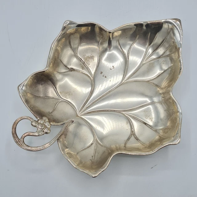 WMF-IKORA SILVER PLATED Grape Leaf Candy Dish made in Germany Vintage ...