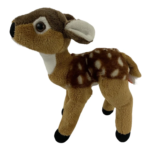 WILD REPUBLIC DEER Plush Stuffed Animal 9” Brown White Spotted Zoo Toy ...