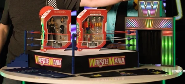 WWE MATTEL CREATIONS WWF New Generation Crowd Funded Ring Arena Doink ...