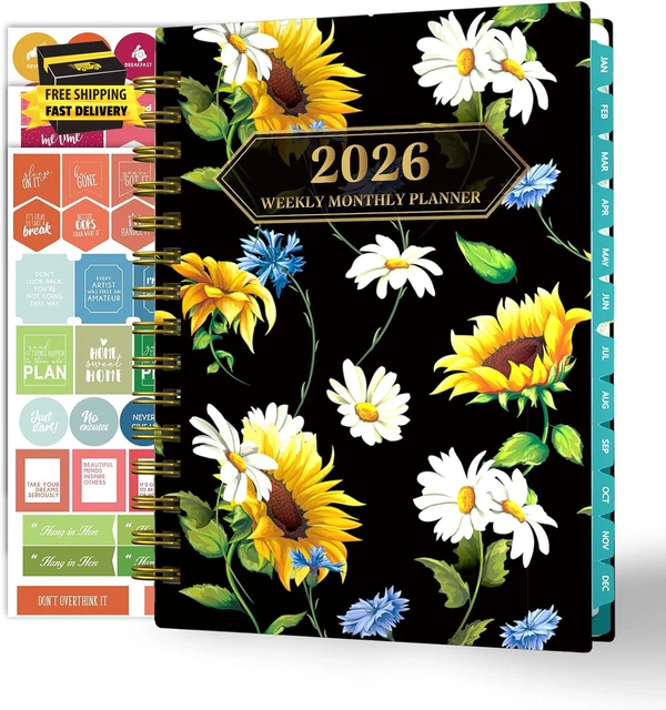 2026 PLANNER, DAILY Weekly Monthly Planner, 2026 Calendar Planner (Jan ...