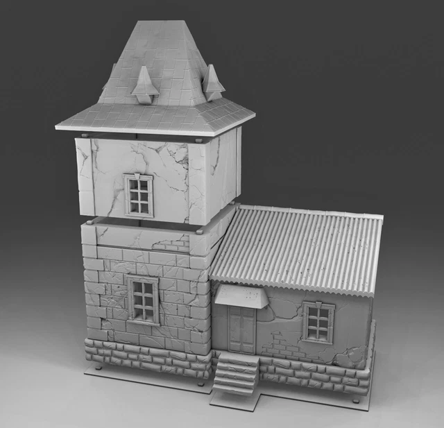 DIORAMA HOUSE EUROPE ww2 scale 1:72 Models Kits Building DIY wargame ...