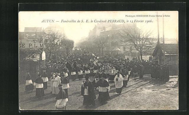 CPA AUTUN, FUNÉRAILLES de S. E. le Cardinal Perraud 1906 EUR 3,00 ...