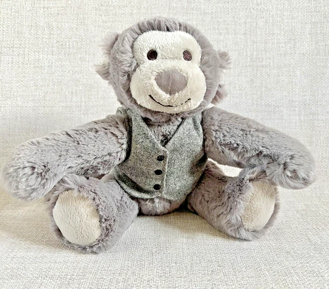 SAINSBURYS GREY MONKEY Soft Toy Plush Waistcoat Suit 7" Page Boy ...