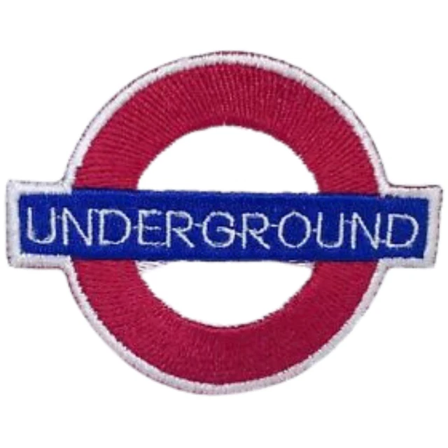LONDON UNDERGROUND LOGO Embroidery Patches Iron On Sew Clothes Jackets ...