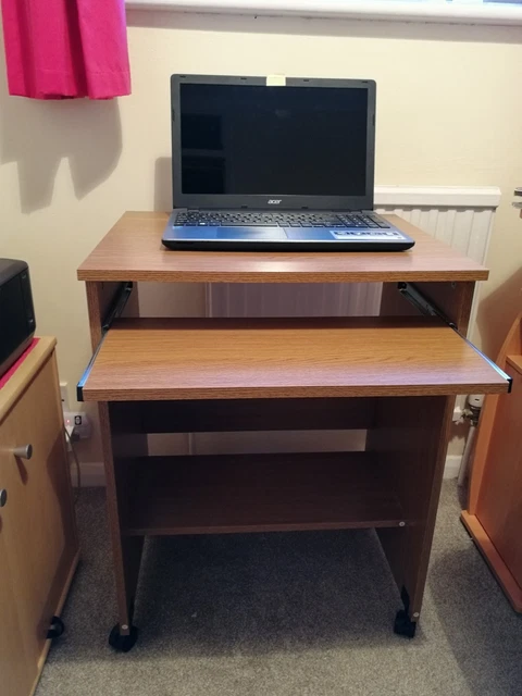 SMALL OAK EFFECT computer desk Argos £10.00 - PicClick UK