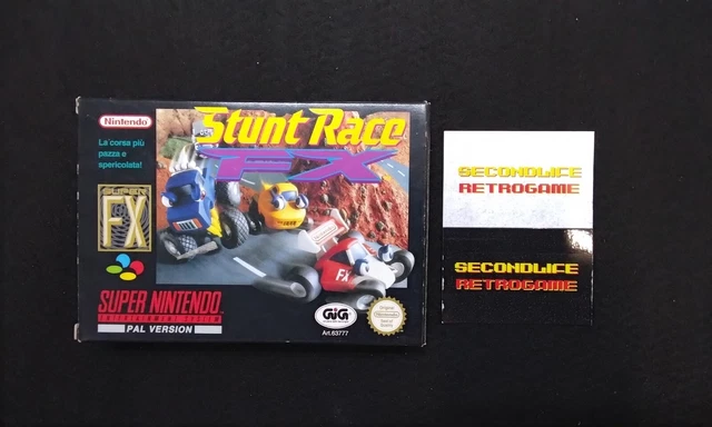 SUPER NINTENDO SNES Stunt Race Pal Ita Gig Libretto Spagnolo Condizioni ...