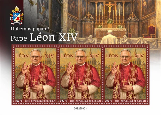 DJIBOUTI 2025 HABEMUS Papam! Pope Leo Xiv Sheet & S/S Mint Nh $68.14 ...
