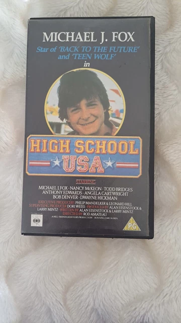 HIGH SCHOOL USA VHS CBS AFV-85014 Michael J. Fox Rare & Deleted Title ...
