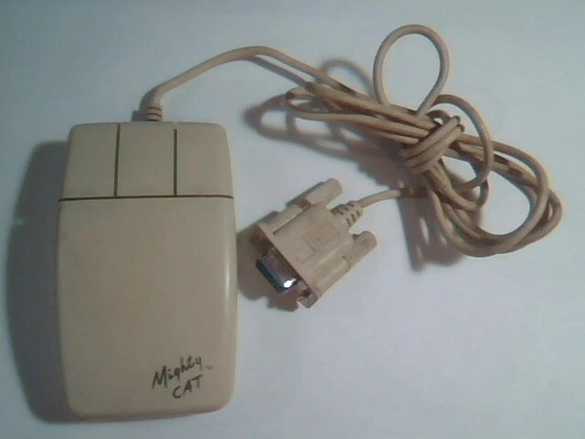 VINTAGE DYNAPOINT CORDED Mouse E6QMOUSE x31 9-pin serial 3-button ...