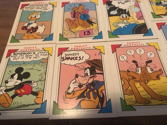 WALT DISNEY COLLECTOR Cards 1991 Impel Lot Of 12 Cards Family Portraits ...