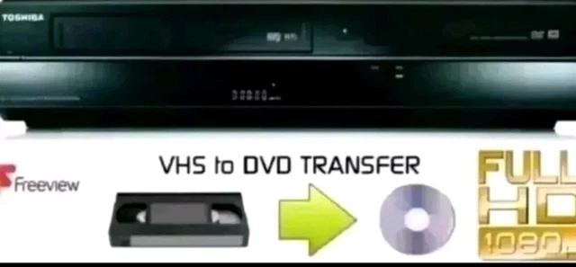 TOSHIBA DVR20KB VHS DVD Recorder Copy VHS to DVD New Remote & Set Up Guide £159.99 - PicClick UK