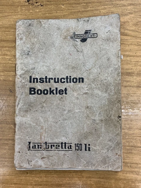 VERY RARE EARLY ORIGINAL LAMBRETTA INNOCENTI Li 150 S 1 INSTRUCTION ...