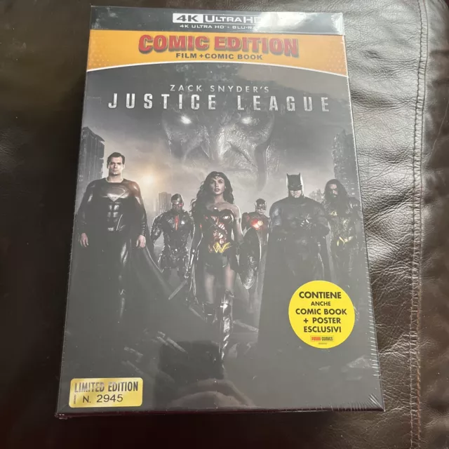 ZACK SNYDERS Justice League 4K+Blu Ray-Comic Book Edition-HB Graphic+Poster-New EUR 64,00 ...
